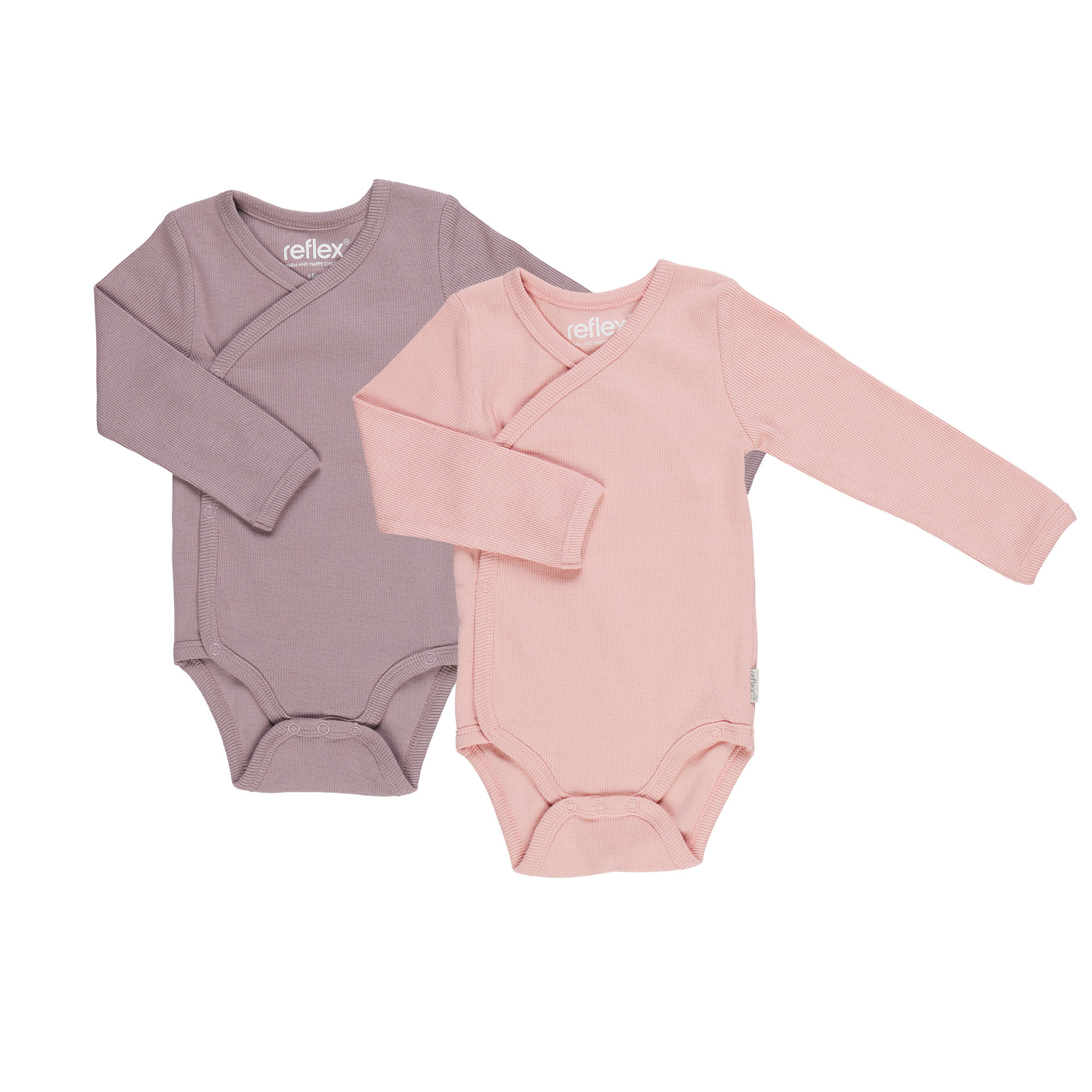 Lille trille 2pk omslagsbody, dustypink | Barnashus.no
